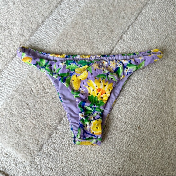 FARM Rio | Swim | Farm Rio Purple Floral Bikini Swim Bottom | Poshmark